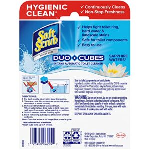 Soft Scrub In-Tank Toilet Cleaner Duo-Cubes, Sapphire Waters, 4 Count