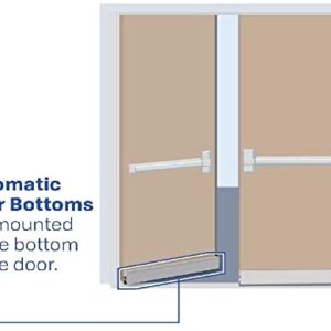 Fire Rated/Light Duty/Surface Mounted Automatic Door Bottom (7123CA) with Solid Rubber Extrusion, SMS # 6 x 1'' Supplied, (48'' L x 19/32" W x 2" H)