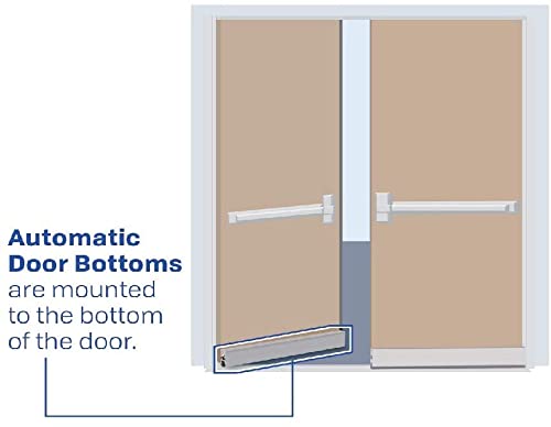 Fire Rated/Light Duty/Surface Mounted Automatic Door Bottom (7123CA) with Solid Rubber Extrusion, SMS # 6 x 1'' Supplied, (48'' L x 19/32" W x 2" H)