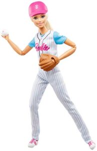 barbie ultra-flexible baseball doll with mitt