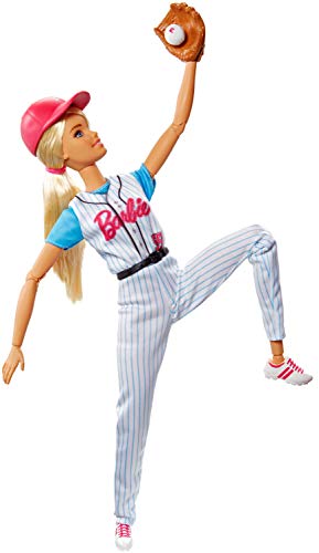 Barbie Ultra-Flexible Baseball Doll with Mitt