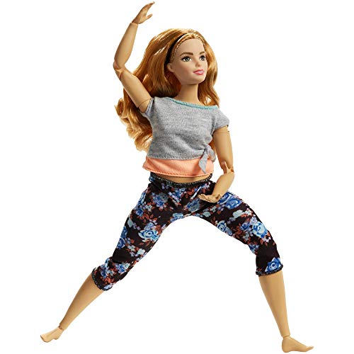 Barbie Made to Move Dolls with 22 Joints and Yoga Clothes, Floral, Pleach