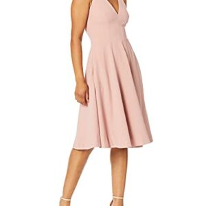 Dress the Population Women's Catalina Solid Sleeveless Fit & Flare Midi Dress, Blush, XS