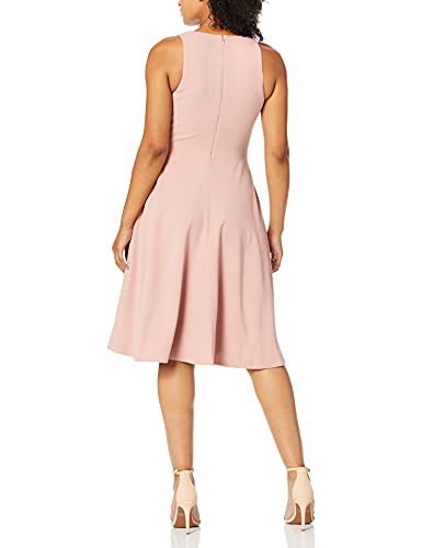 Dress the Population Women's Catalina Solid Sleeveless Fit & Flare Midi Dress, Blush, XS