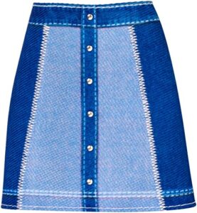 barbie two tone denim skirt fashion