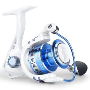 kastking centron lite spinning reel, size 500 fishing reel, white, ultralight for ice fishing