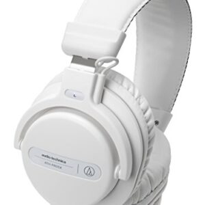 Audio-Technica ATH-PRO5XWH Professional Closed-Back Dynamic Over-Ear DJ Monitor Headphones, White