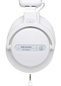 Audio-Technica ATH-PRO5XWH Professional Closed-Back Dynamic Over-Ear DJ Monitor Headphones, White