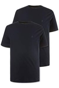 jp 1880 menswear big & tall plus size l-8xl 2-pack basic short sleeve tees dark navy 8xl 702637 70