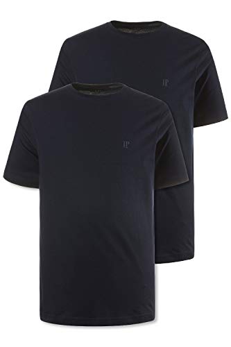 JP 1880 Menswear Big & Tall Plus Size L-8XL 2-Pack Basic Short Sleeve Tees Dark Navy 8XL 702637 70