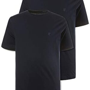 JP 1880 Menswear Big & Tall Plus Size L-8XL 2-Pack Basic Short Sleeve Tees Dark Navy 8XL 702637 70