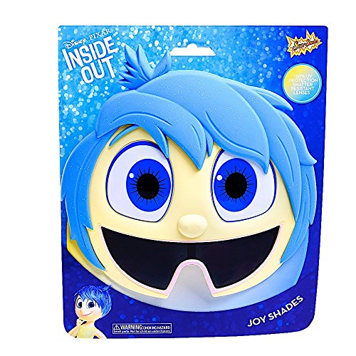 Costume Sunglasses Inside Out Joy Sun-Staches Party Favors UV400 Blue/Beige, 12" x 7" x 1"