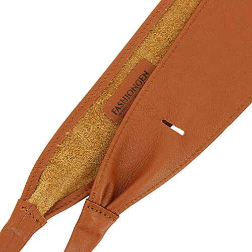 FASHIONGEN - Woman Italian leather Obi belt, CASSIANE - Camel, S-M