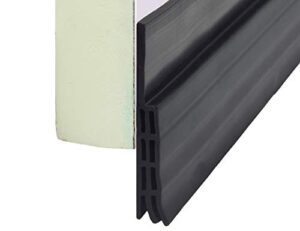 vitam amo door sweep, door draft stopper, weather stripping no tools required 2" width x 39" length easy cut to size (seal door bottom-black)