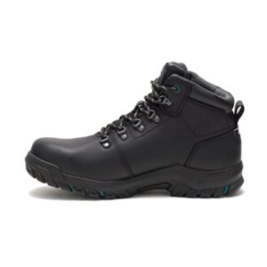 cat footwear women's mae waterproof steel toe work boot, black, 8