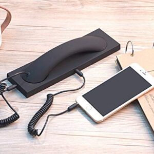 Fashion Retro Phone handset Headset 3.5mm Microphone Prevention Radiation Compatible with iPhone Samsung