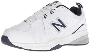 new balance men's 608 v5 casual comfort cross trainer, white/navy, 10.5