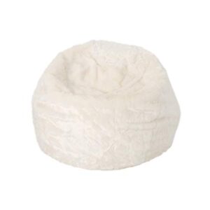 christopher knight home laraine furry glam white faux fur 3 ft. bean bag, small