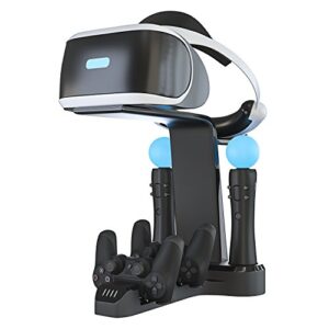 skywin vr charging stand - psvr charging stand to showcase, display, and charge your ps4 vr (ps4 controller)