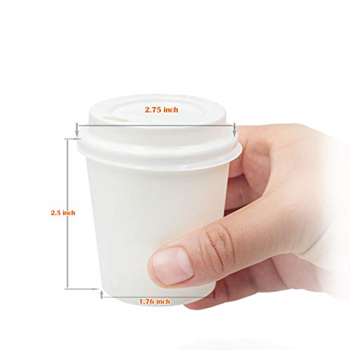 Golden Apple, Disposable Paper Coffee Cups 4 oz. Cups & Lids Quantity 50 cups per pack.