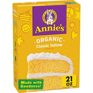 annie's homegrown organic cake mix, classic yellow, 21 ounces