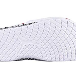 Jordan mens Air Hydro III, White/Fire Red, 9