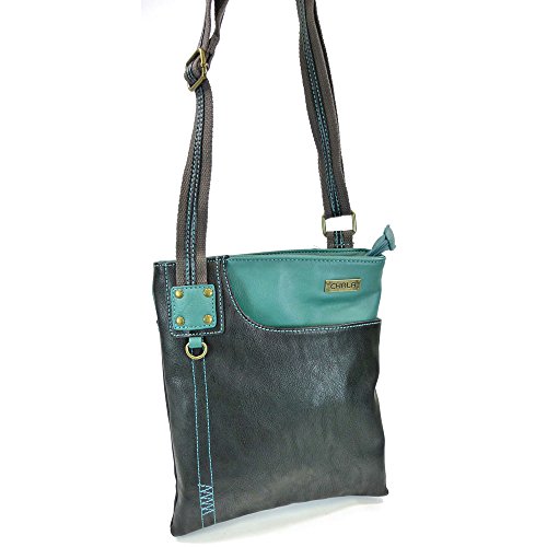 CHALA New Crossbody SWING Smart Phone Handbags Bag Vegan Leather (Teal- Fox)