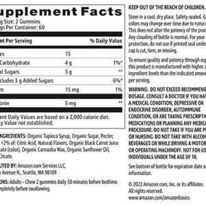 Amazon Basics Melatonin 5mg, 120 Gummies (2 per Serving), Strawberry (Previously Solimo)