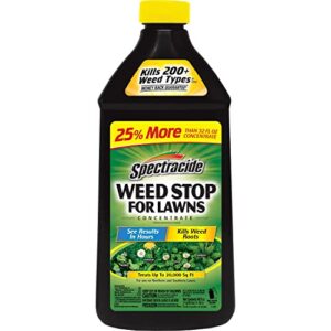 spectracide weed stop for lawns concentrate, kills weed roots, not the lawn, 40 fl ounce