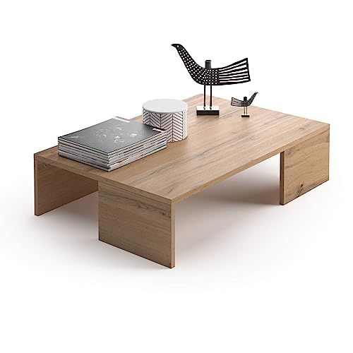 Mobili Fiver, Rachele Coffee Table, Rustic Oak, Made in Italy