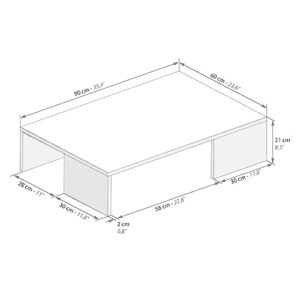 Mobili Fiver, Rachele Coffee Table, Rustic Oak, Made in Italy