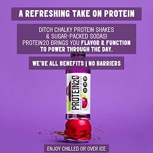 Protein2o 15g Whey Protein Isolate Infused Water, Ready To Drink, Gluten Free, Lactose Free, No Artificial Sweeteners, Flavor Fusion Variety Pack, 16.9 oz Bottle (Pack of 12)