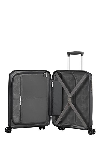 American Tourister Hand Luggage, Black (Black), Spinner S (55 cm-35 L)