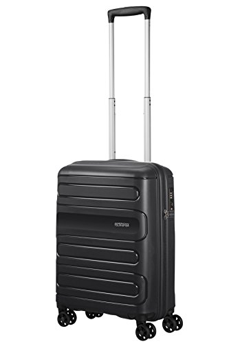 American Tourister Hand Luggage, Black (Black), Spinner S (55 cm-35 L)