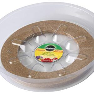 Miracle-Gro SMGCKV08 8" Hybrid Cork/Plastic Saucer, No Size, Clear