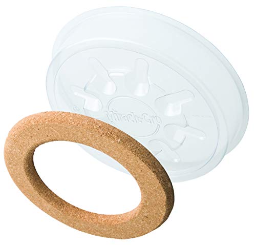 Miracle-Gro SMGCKV08 8" Hybrid Cork/Plastic Saucer, No Size, Clear