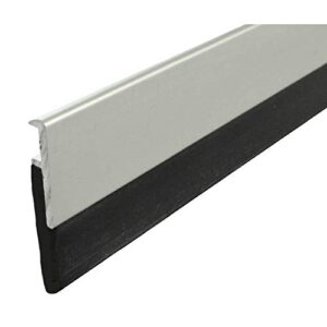 fire rated/clear anodized aluminum door sweep with neoprene rubber extrusion (7933ca) in (48''), sms #6 x 1/2'' supplied