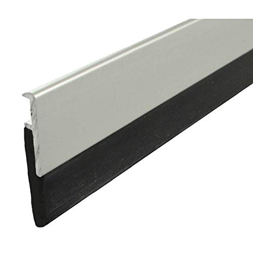 Fire Rated/Clear Anodized Aluminum Door Sweep with Neoprene Rubber Extrusion (7933CA) in (48''), SMS #6 x 1/2'' Supplied