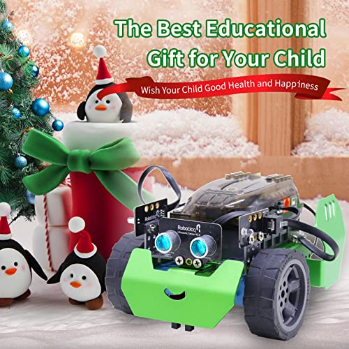 Robobloq Q-Scout STEM Projects for Kids Ages 8-12, Coding Robot, Learn Robotics, Electronics and Programming Based on Scratch, Arduino and Python, Learning & Education Toys, Gifts for Boys and Girls