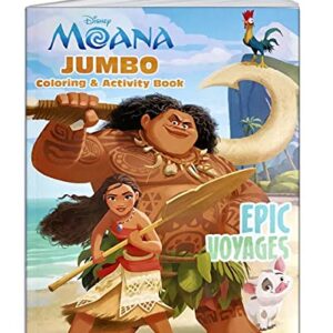 Disney Coloring Books for Kids with Stickers Bundle - (Moana Coloring Book and Moana Stickers)