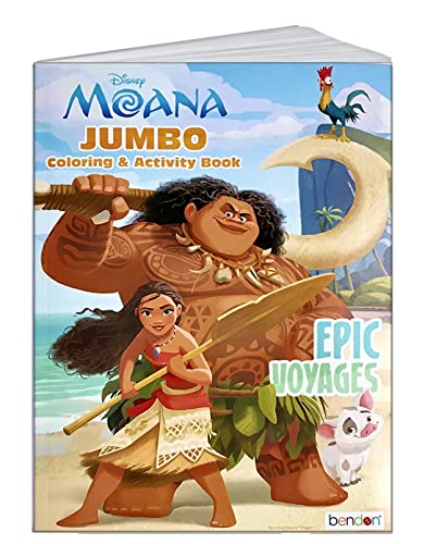 Disney Coloring Books for Kids with Stickers Bundle - (Moana Coloring Book and Moana Stickers)