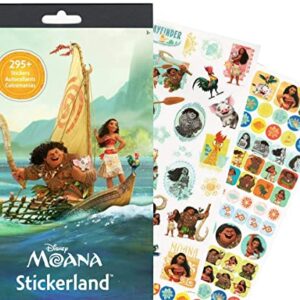 Disney Coloring Books for Kids with Stickers Bundle - (Moana Coloring Book and Moana Stickers)