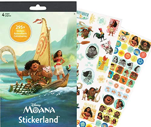 Disney Coloring Books for Kids with Stickers Bundle - (Moana Coloring Book and Moana Stickers)