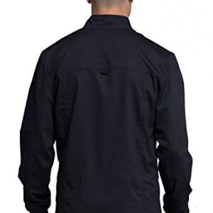 Cherokee Men Warm up Scrub Jacket with Zip Front WW320, L, Black