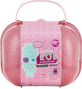 l.o.l. surprise! bigger surprise limited edition with 2 collectible dolls, 1 pet, 1 lil sis with 60+ surprises in eye spy series carrying case- gift for kids, toys for girls ages 4 5 6 7+ year