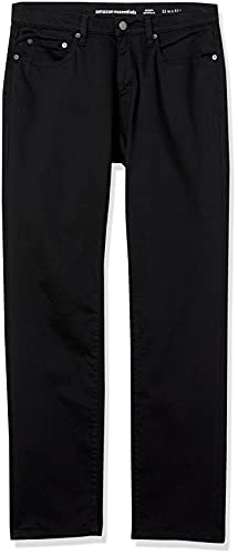 Amazon Essentials Men's Athletic-Fit Stretch Jean, Black, 42W x 30L