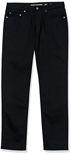 Amazon Essentials Men's Athletic-Fit Stretch Jean, Black, 42W x 30L