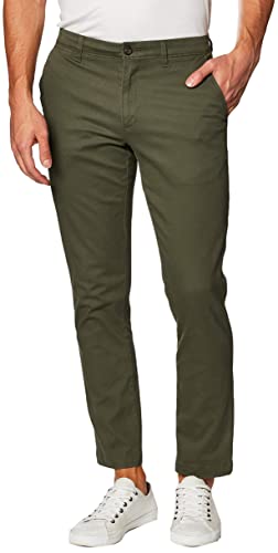 Amazon Essentials Men's Slim-Fit Casual Stretch Khaki Pant, Olive, 38W x 34L