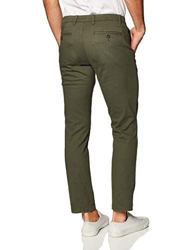 Amazon Essentials Men's Slim-Fit Casual Stretch Khaki Pant, Olive, 38W x 34L