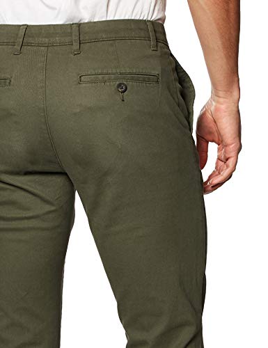 Amazon Essentials Men's Slim-Fit Casual Stretch Khaki Pant, Olive, 38W x 34L